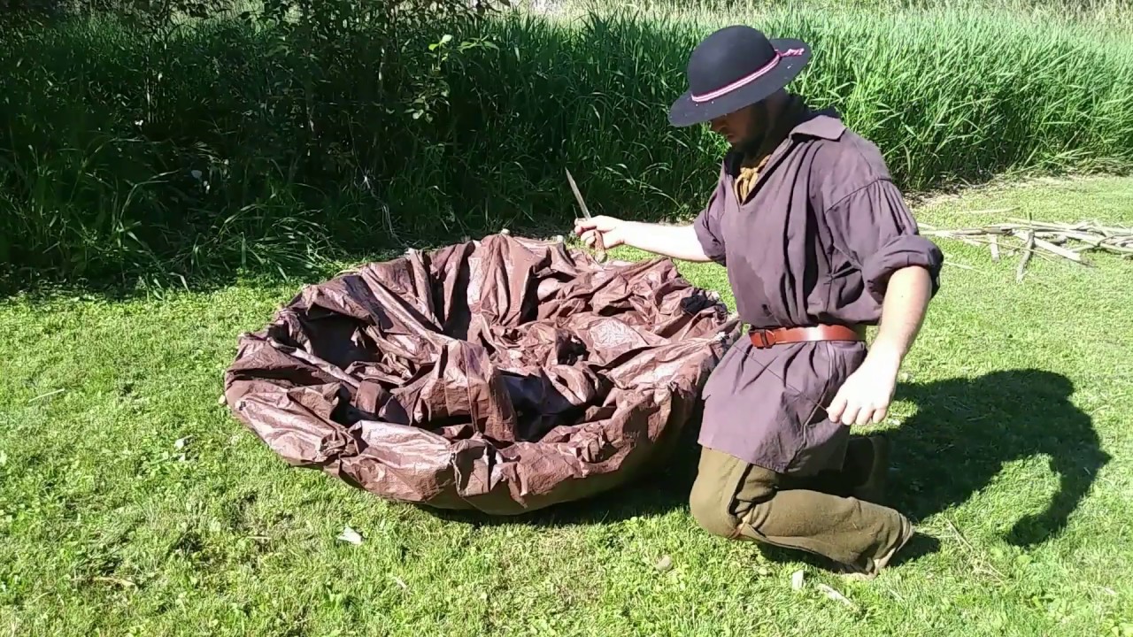 Making a Native American "Bull Boat" | Bushcraft Boat - YouTube