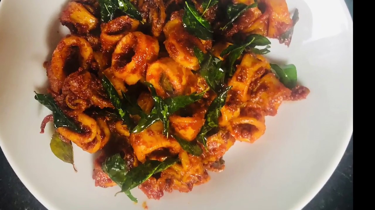 Squid Fry Kerala Style | Squid Fry |Squid Ularthuyathe | koonthal Fry## ...