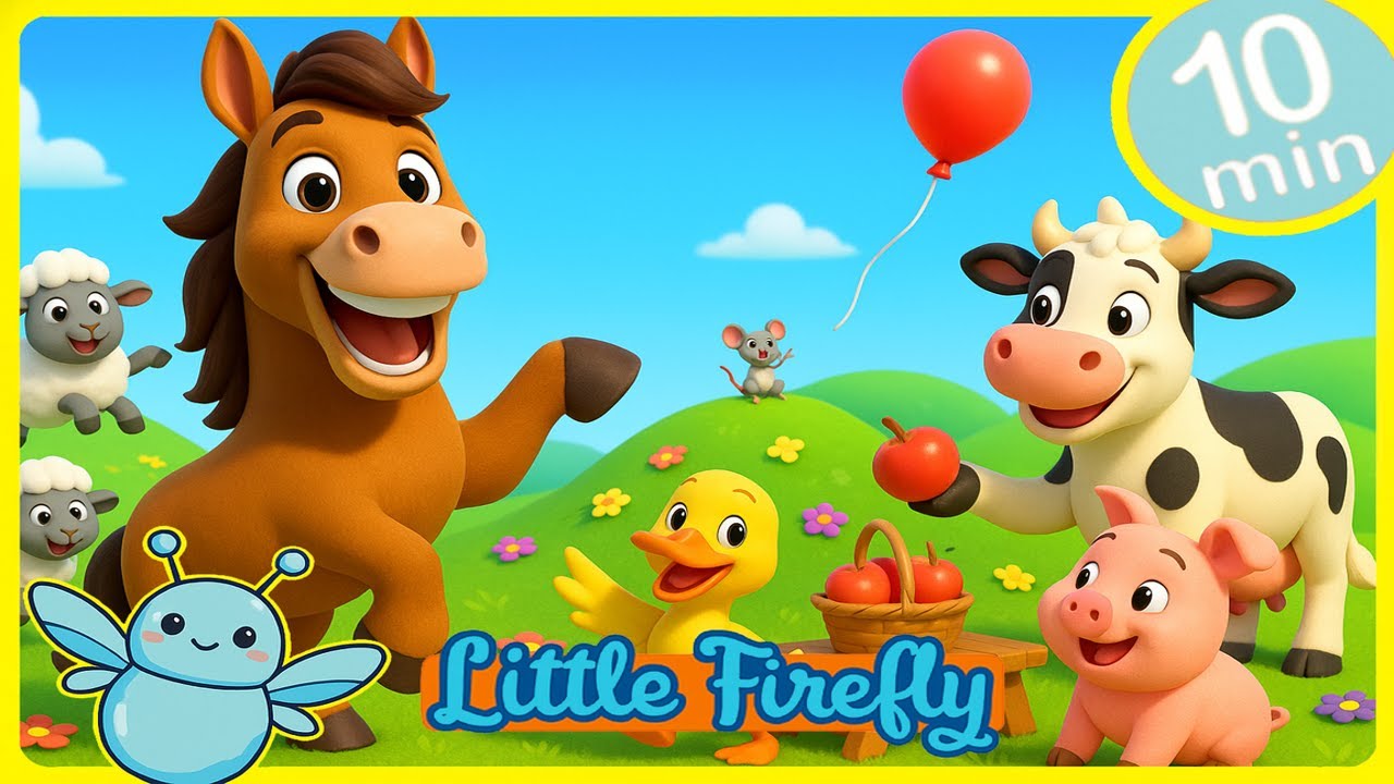 Let’s Count with the Horse 🐴 + KIDS SONG MIX | Sing & Learn with Farm ...