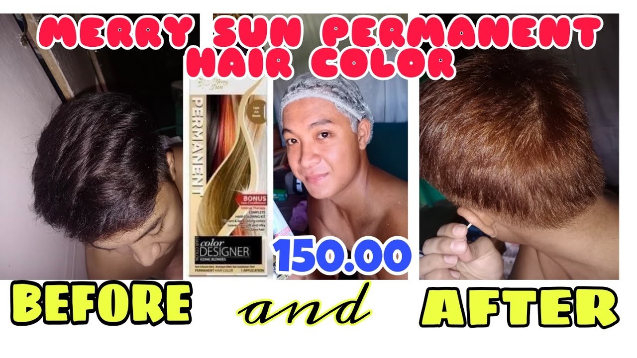 MERRY SUN PERMANENT HAIR COLOR | 150PESOS ONLY! - YouTube