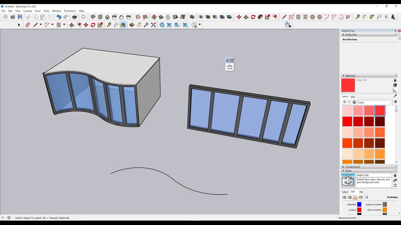 Sketchup Curved Window - YouTube