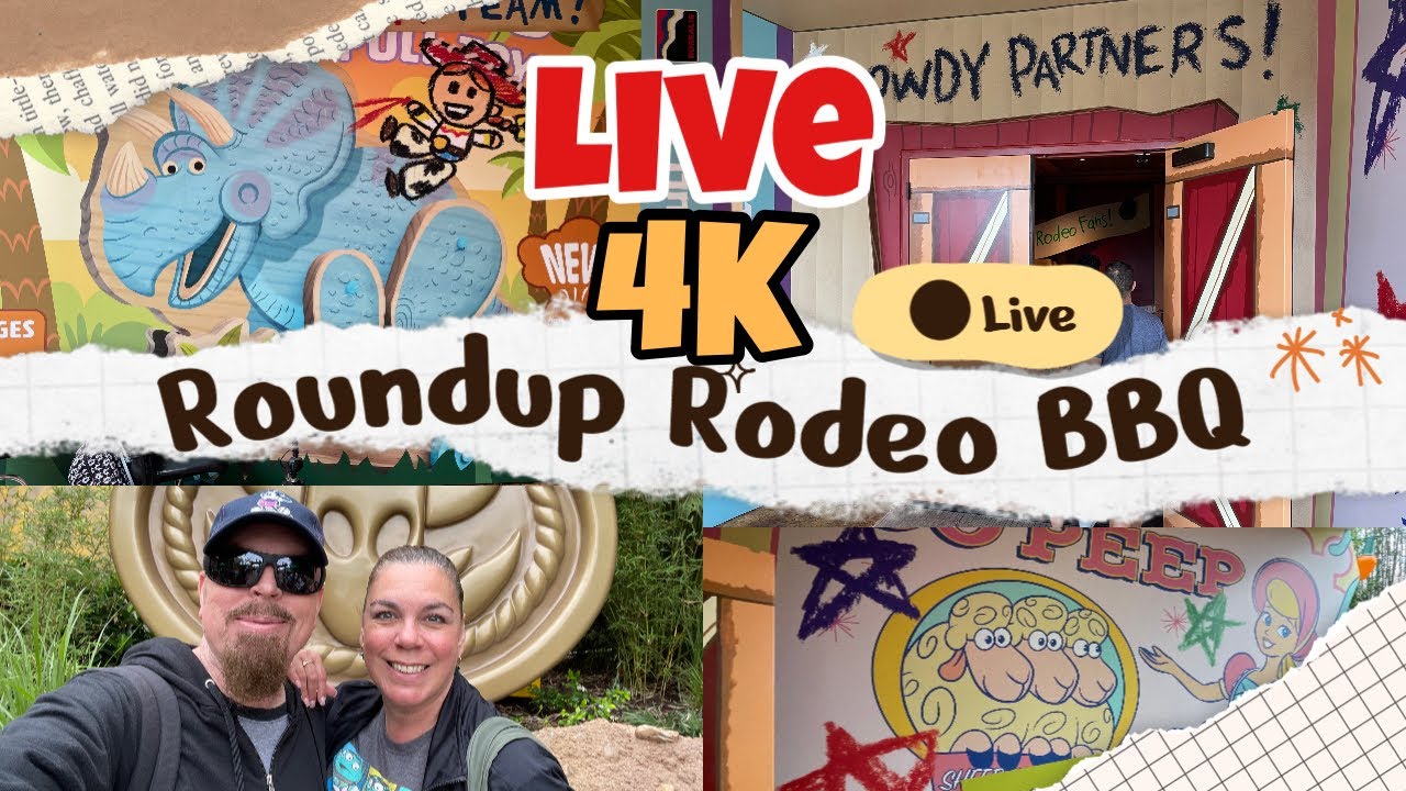 🔴 Live 4K 2160p Roundup Rodeo BBQ Walt Disney World, Hollywood Studios ...
