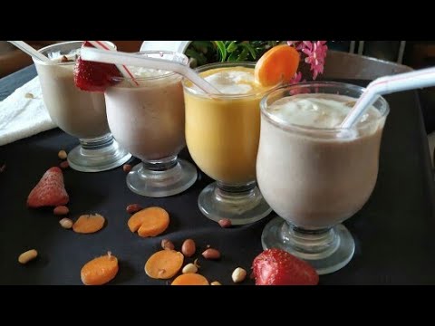 Variety Milk Shakes - 4 types summer drinks - YouTube