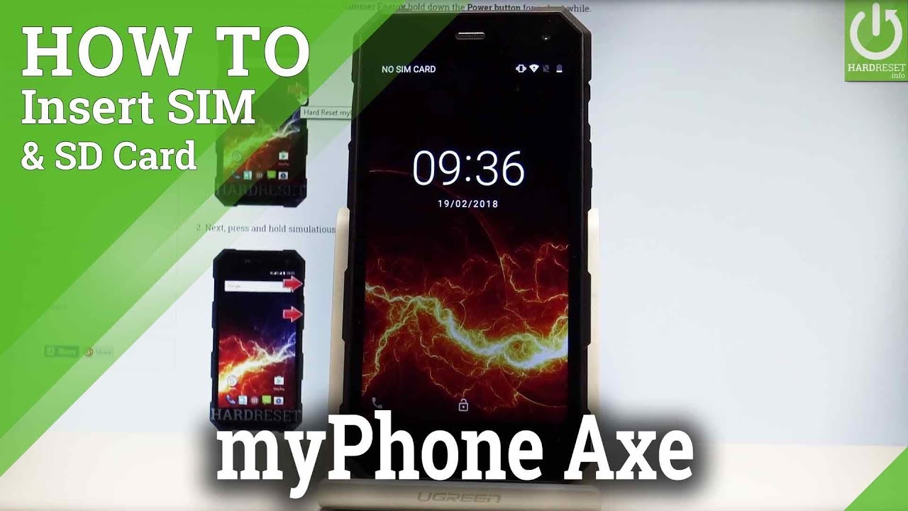 Set Up SIM and SD Card in myPhone Hammer Axe - Insert SIM & SD - YouTube