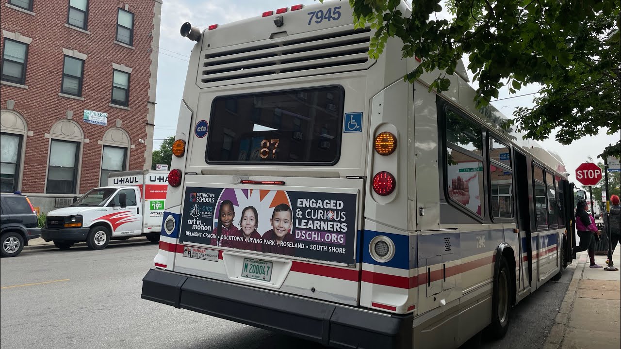 CTA Bus Ride | 2014 Novabus LFS Bus Number 7945 on the 87 (Eastbound ...
