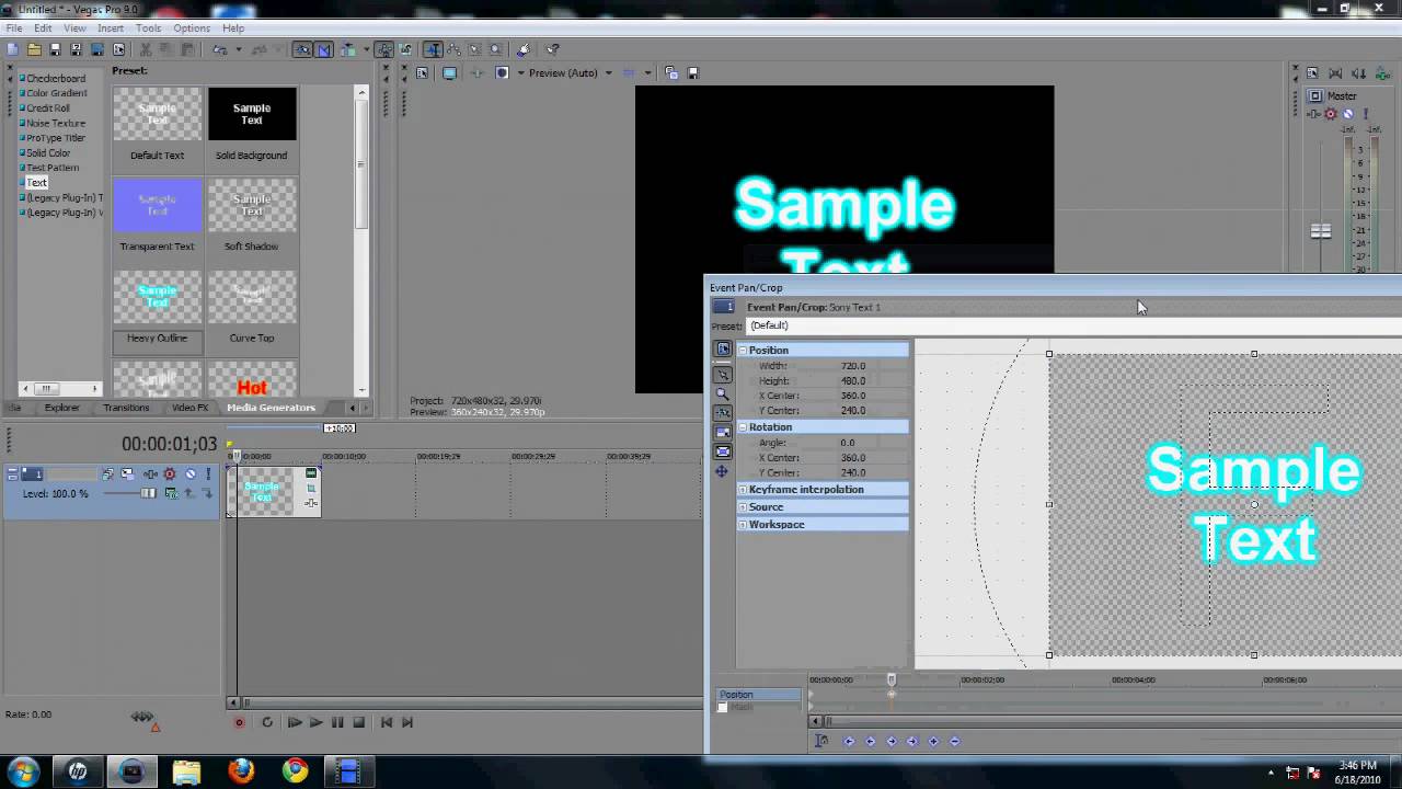 Sony Vegas Pro 9 Keyframing Tutorial - YouTube
