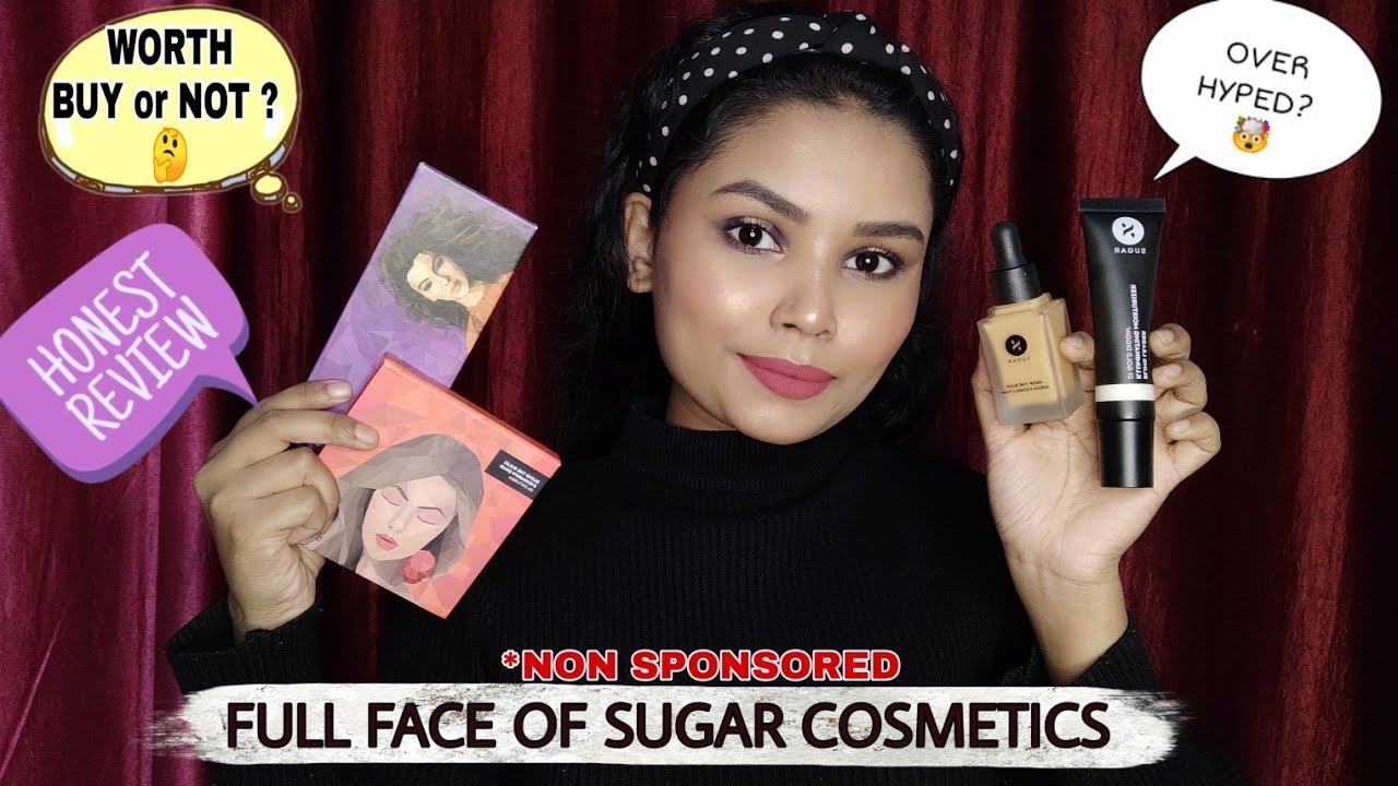 FULL Face of SUGAR Cosmetics || SUGAR COSMETICS HONEST Review || SUGAR ...