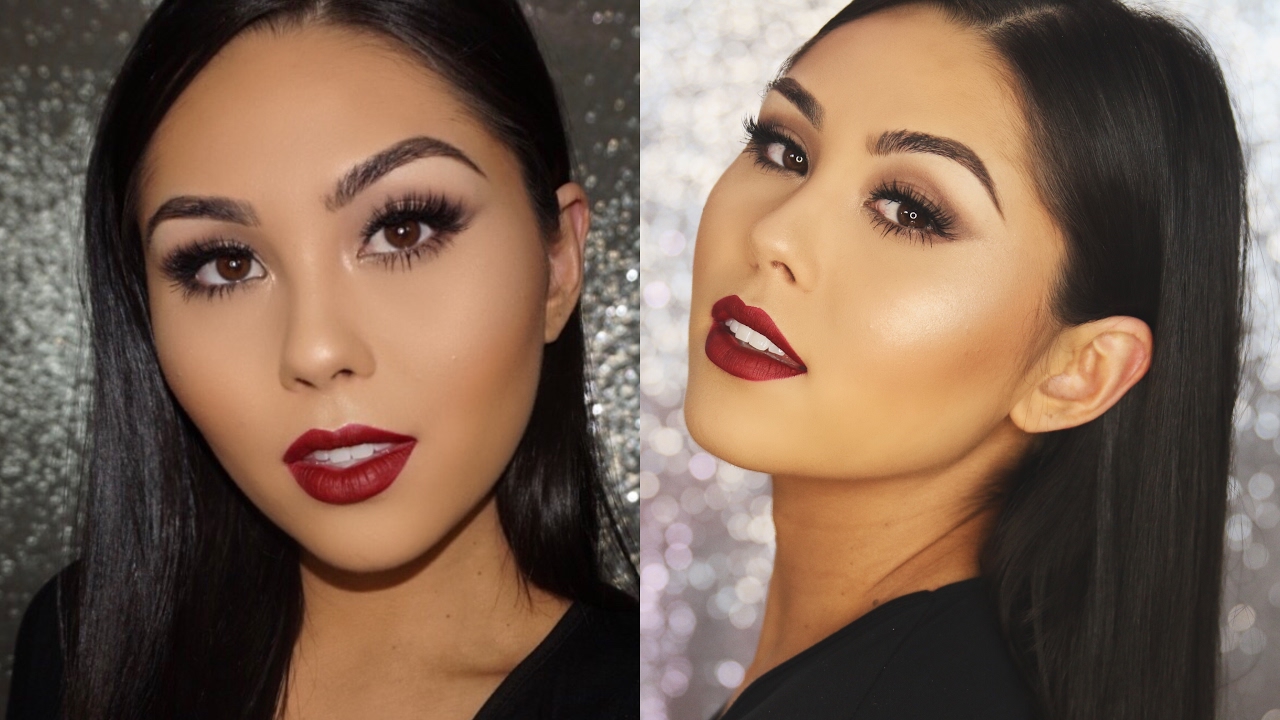 Quick Valentines Day Makeup Tutorial Classic Matte Eyes Sexy Red