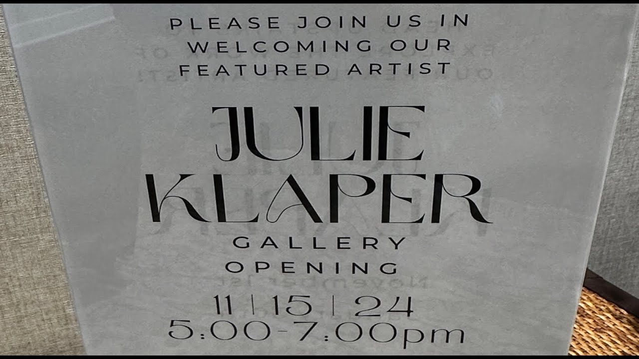 Julie Klaper Art Exhibit 2024 - YouTube