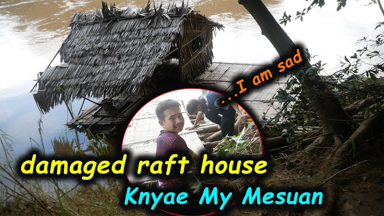 The raft house I built for 100 hours, almost collapsed because of the ...