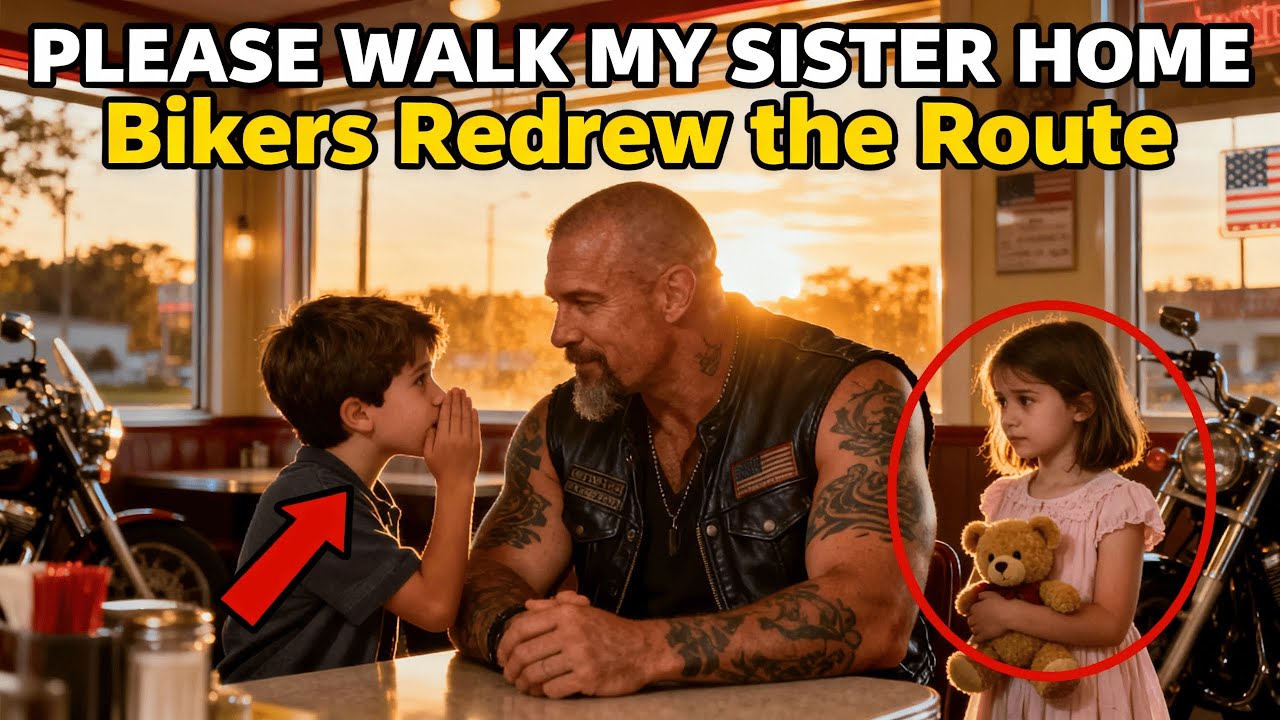 A Little Boy Whispered: “Please Walk My Sister Home” — Bikers Redrew ...