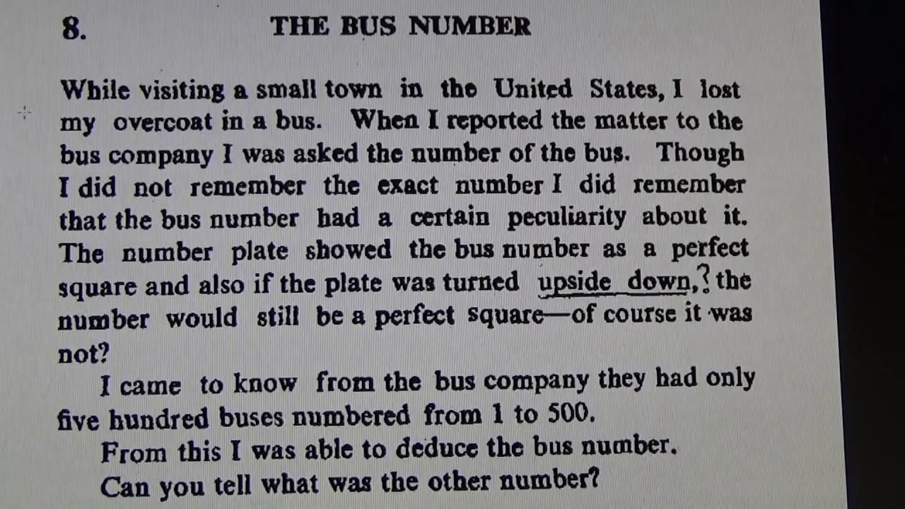 The Bus Numbers - Maths Puzzle! #358 - YouTube