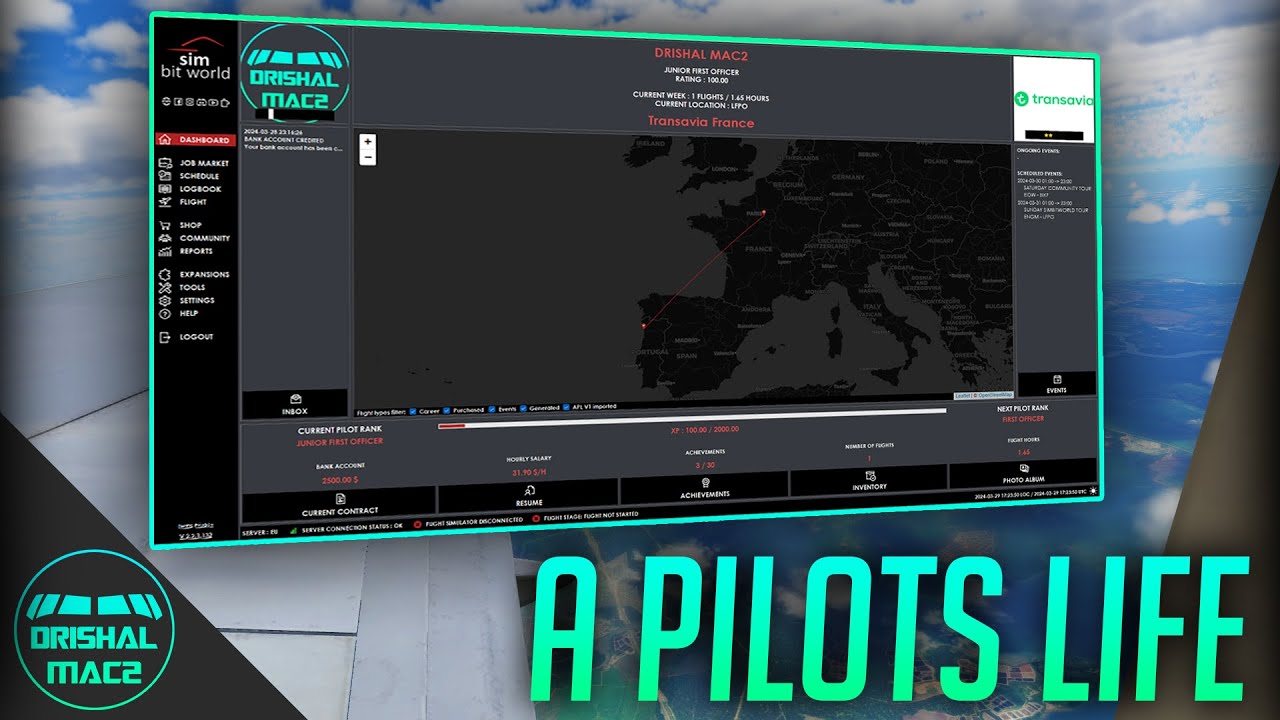 A Pilots Life - Chapter 2 Showcase! | SimBitWorld | Drishal MAC2 - YouTube