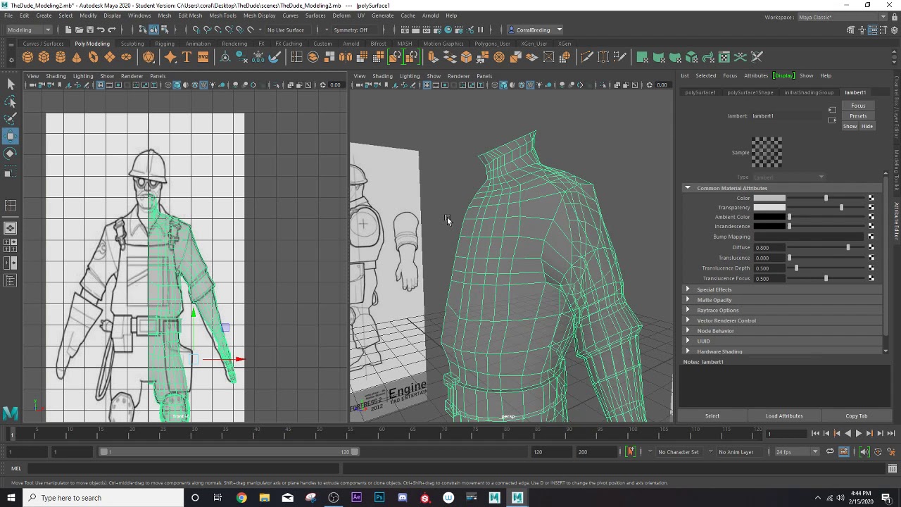 Tutorial: Maya Character Modeling: Construction worker from Team ...