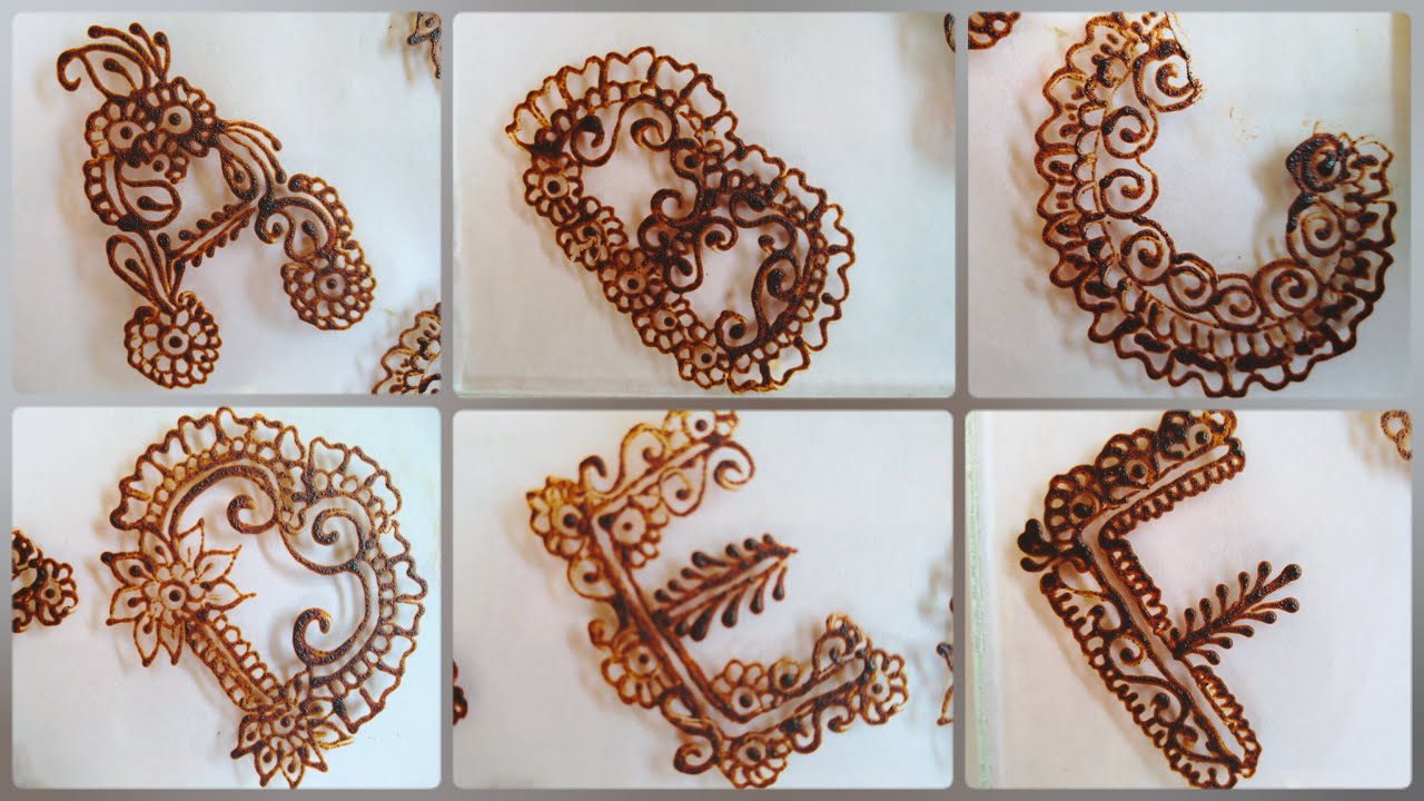 Gorgeous Alphabet Henna Design A-F | The Ultimate Guide to Perfect ...