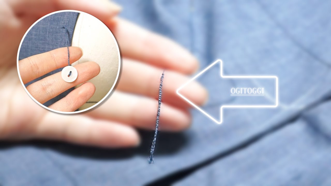 단추를 더한 실루프 실고리 실기둥 만드는 방법 | how to sew thread loop plus button - YouTube