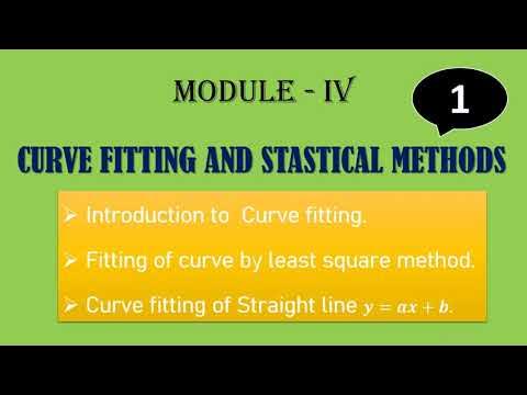 #1 || Introduction to Curve fitting || least square method | Curve fitting of Straight line ...