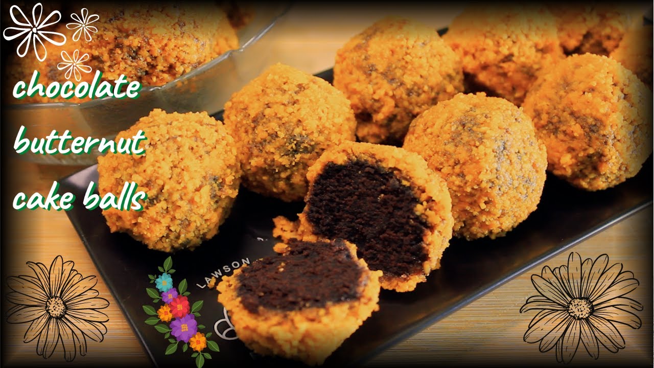 Chocolate Butternut Munchkin / cake balls recipe - YouTube