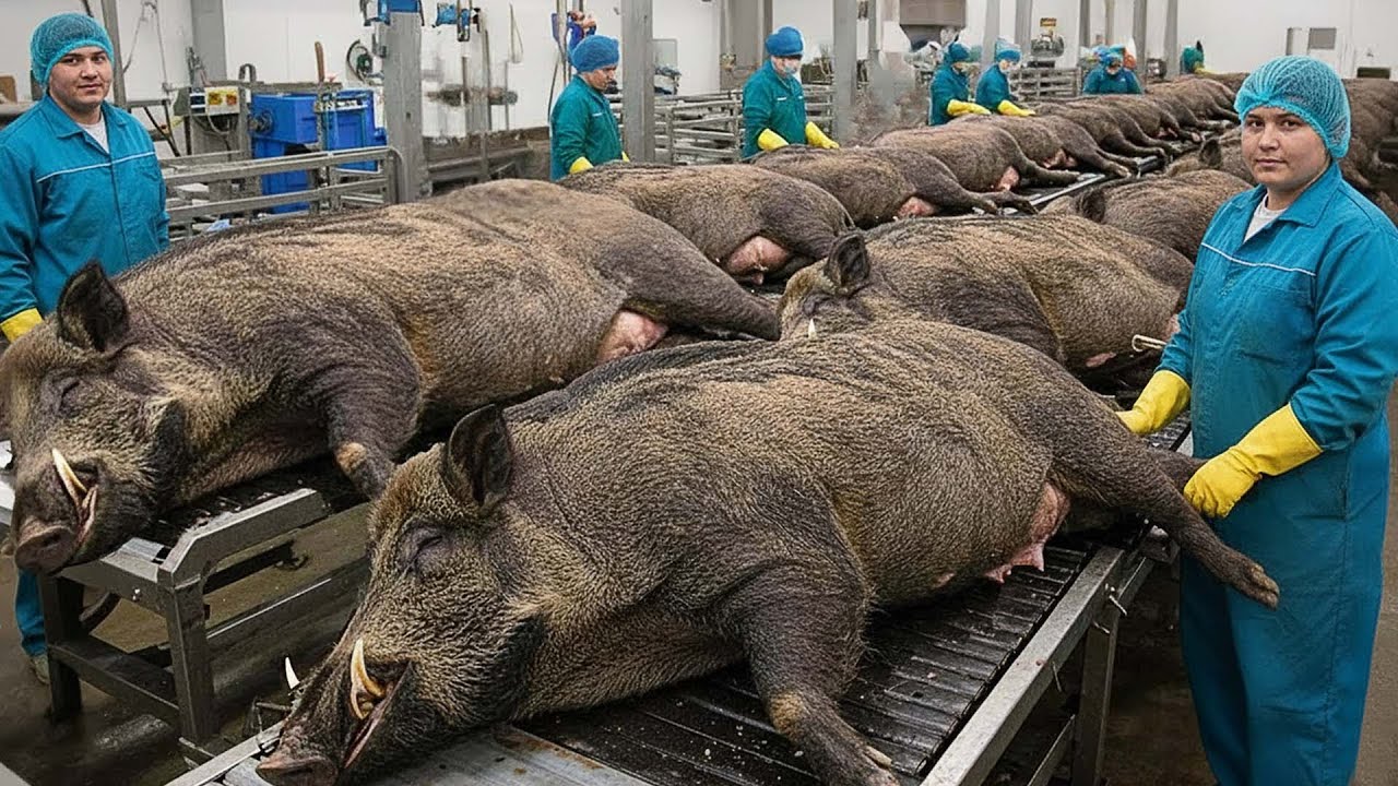 Inside a Wild Boar Processing Facility: From Farm to Premium Smoked ...