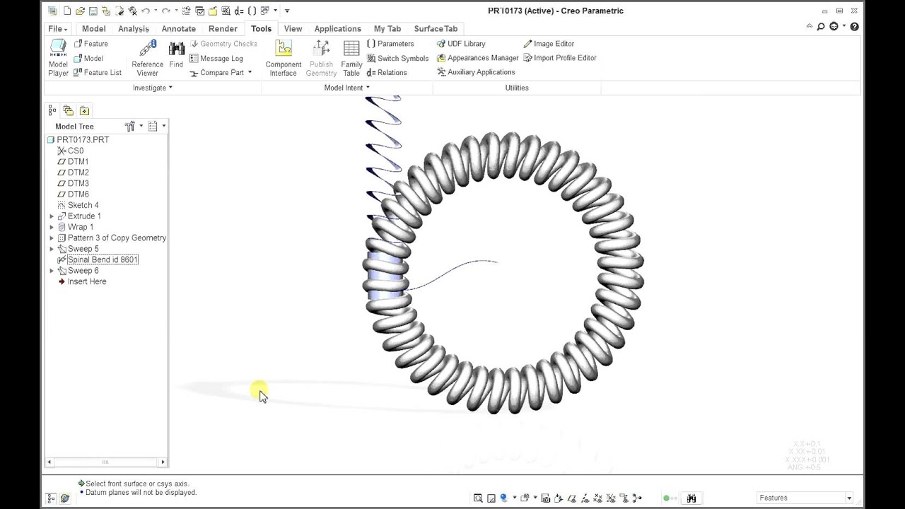 PTC Creo - Canted Garter Spring - YouTube