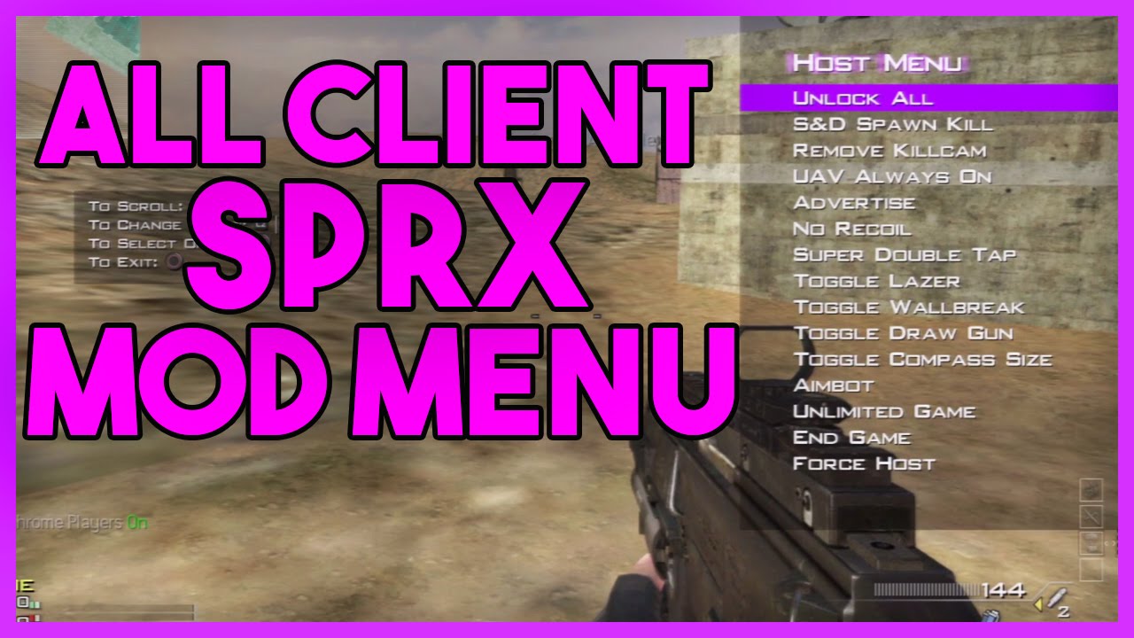 MW3 - All Client SPRX Menu || By NAY1995 || OPEN LOBBY || MW3 XP Lobby ...