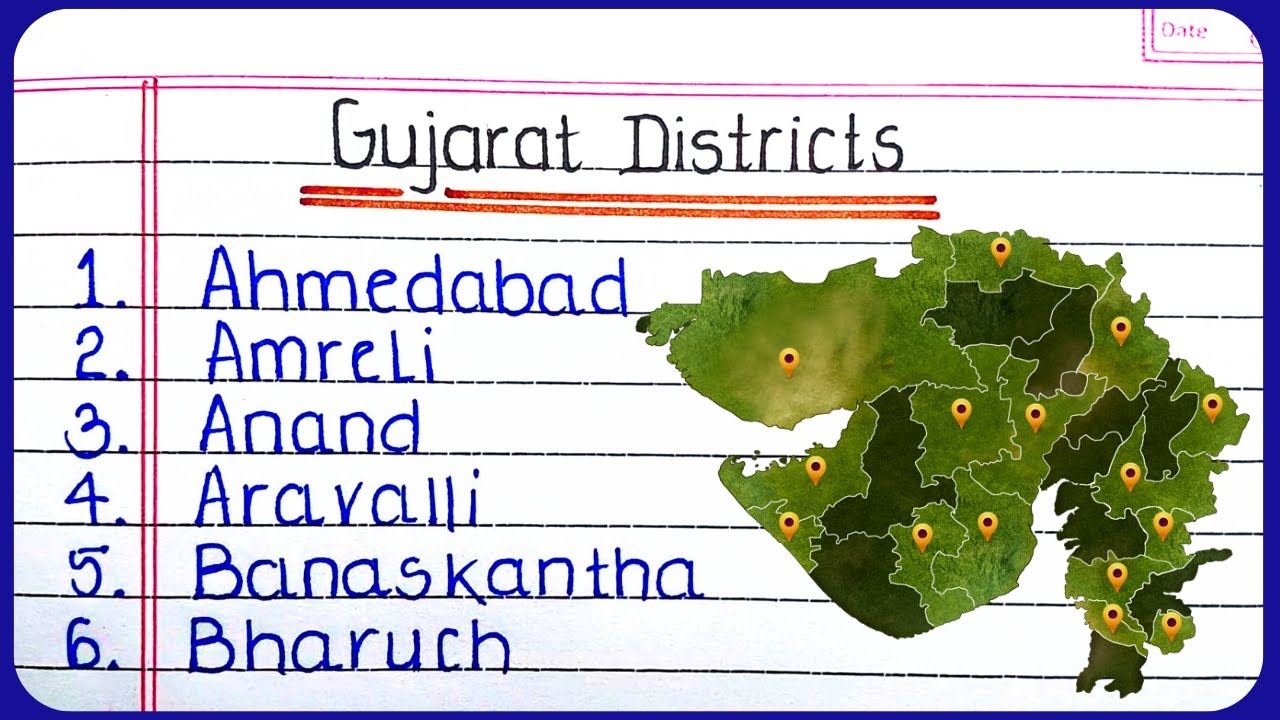 Districts of Gujarat in English | Gujarat District Names List in ...