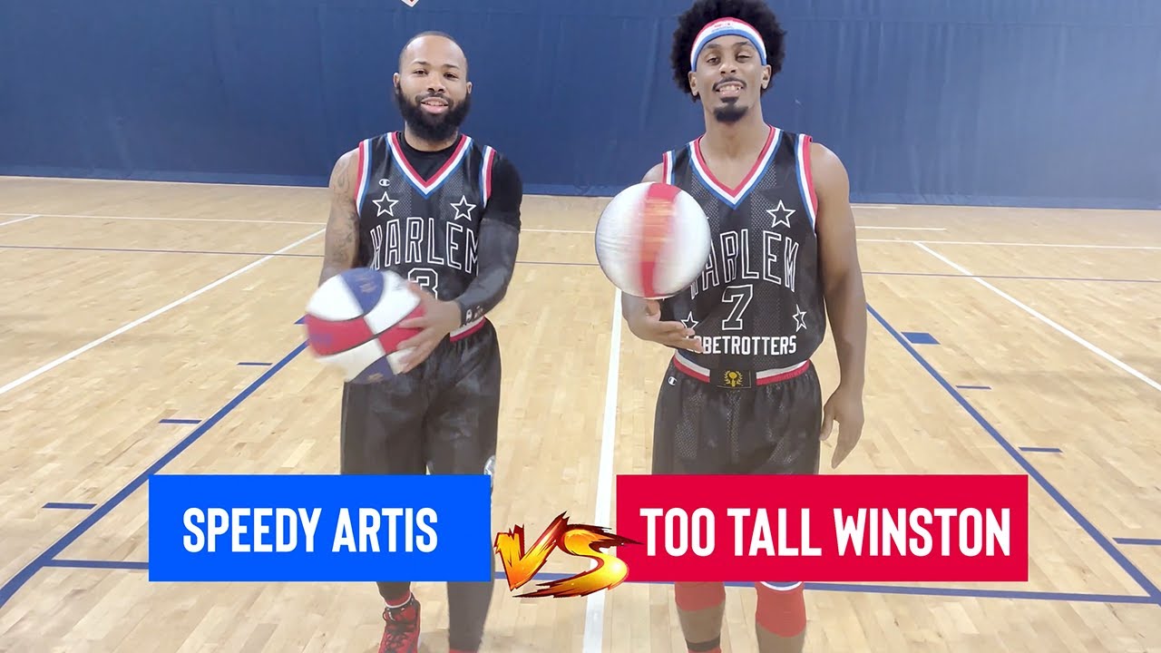 Too Tall and Speedy BATTLE in Around the World | Harlem Globetrotters ...
