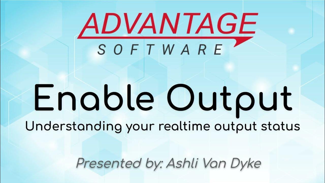 Enable Output: Understanding your realtime output status - YouTube