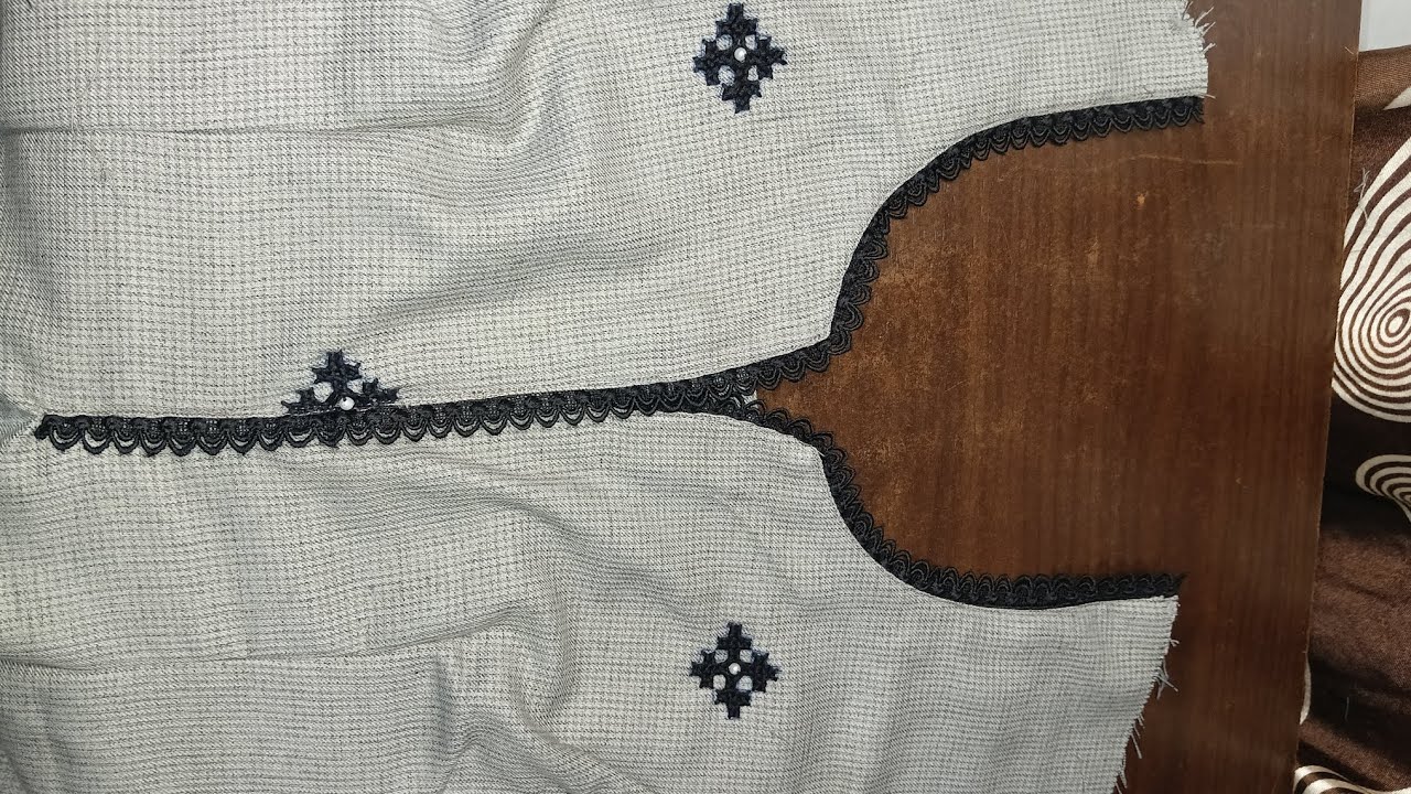 New pakistani Gala Design with flower lace cutting and stitching|| neck ...