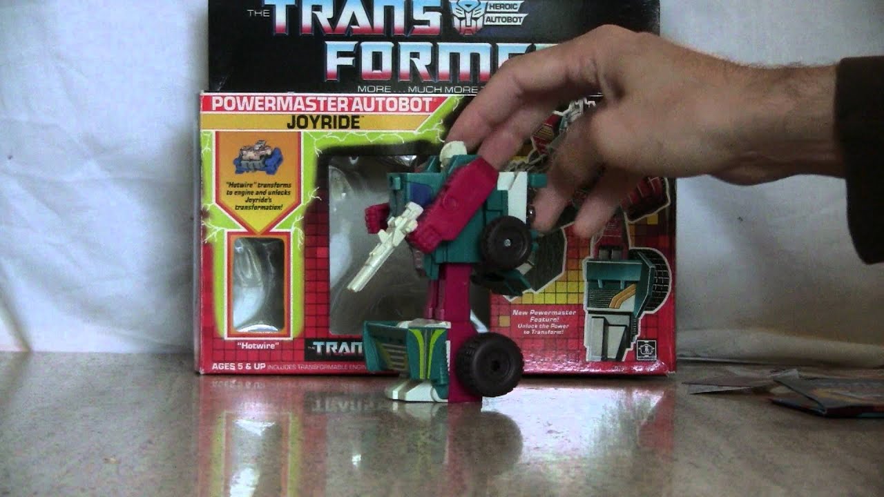 Transformers G1 Powermaster Autobot Joyride with Hotwire mib review ...