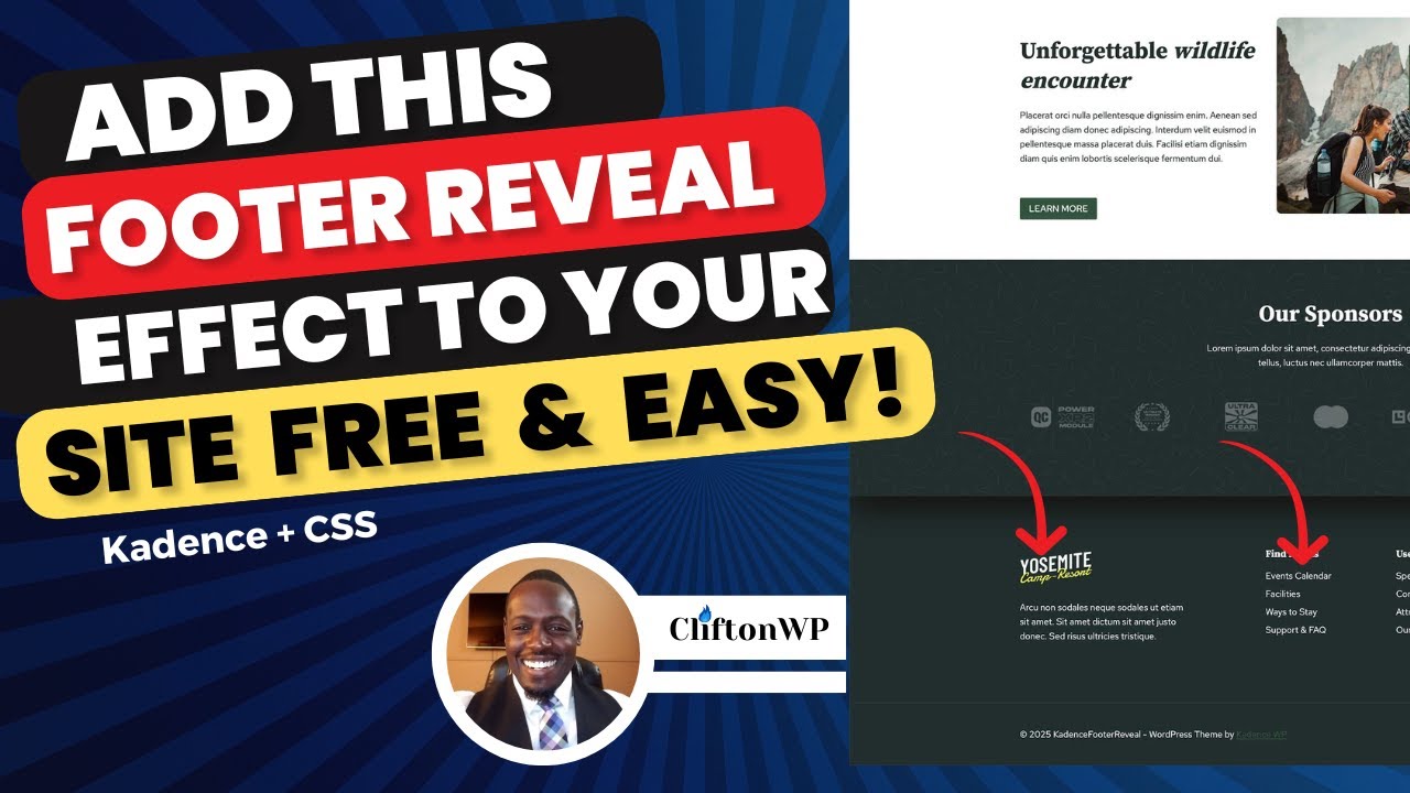 Super Easy! How to add Footer Reveal on Scroll Effect in Kadence Theme ...