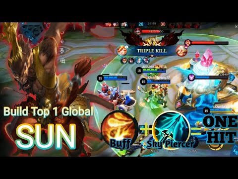 NEW SEASON BUFF SUN ONE SHOT BUILD AND EMBLEM IS HERE 🥶🥶🥶 | SUN BEST ...