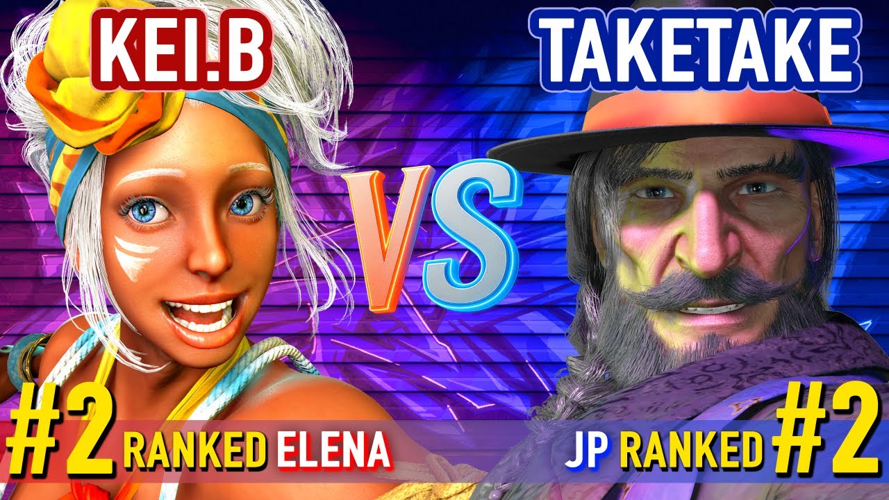 SF6 KEI.B (#2 Ranked Elena) vs TAKETAKE-PIANO (#2 Ranked JP) ft. GAIN (JP) High Level Gameplay ...