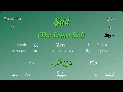 038 Surah Sad by Mishary Al Afasy iRecite