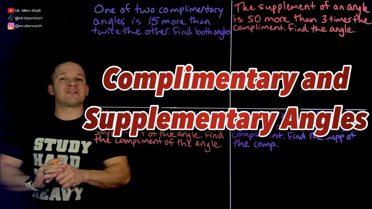 Setting up and Solving Algebraic Equations Involving Complimentary and ...