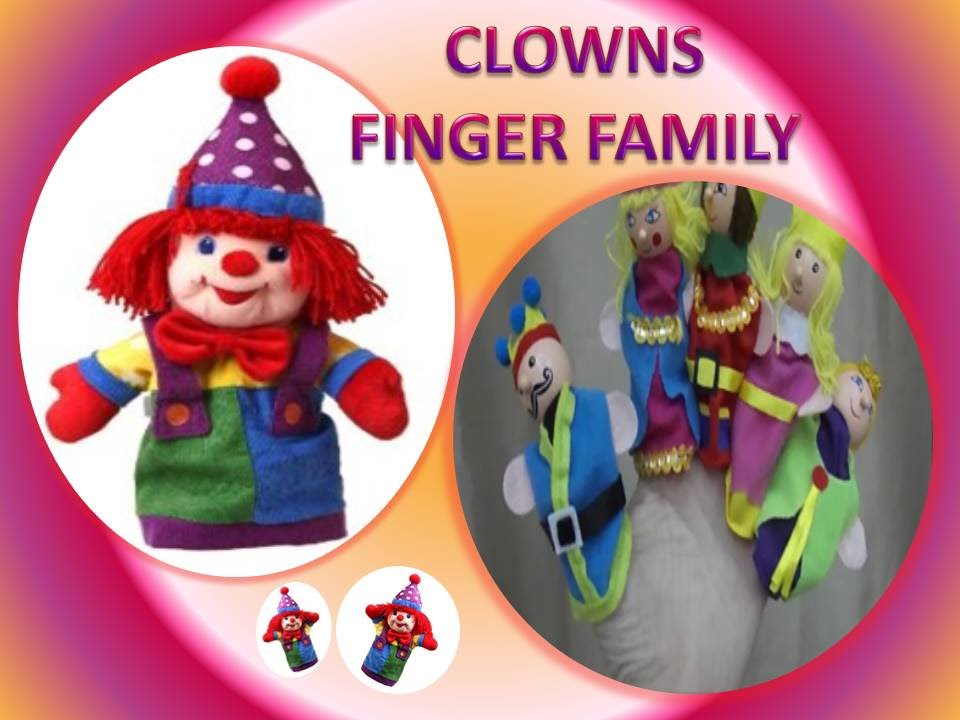 Finger family song Clown puppets family ♕ - YouTube