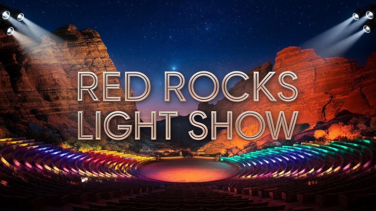Epic Light Show at the Legendary Red Rocks Amphitheater 🎸🎄 - YouTube