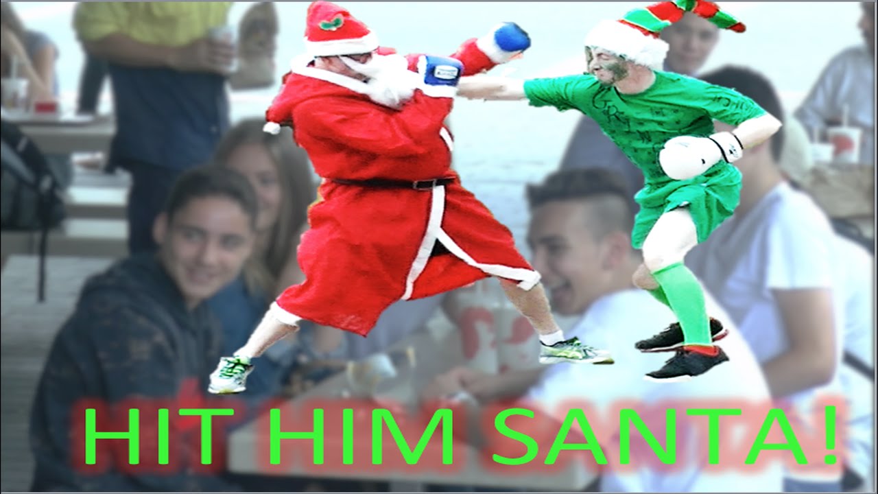 Christmas Punch On Prank - Santa VS the Grinch| SocialSteeze - YouTube