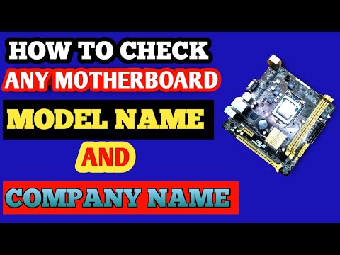 How to check motherboard model in windows 10 | How to find motherboard ...