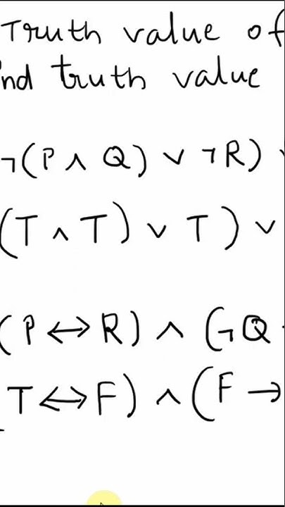 Find the truth value | prepositional logic problem solution |discrete math #shorts - YouTube
