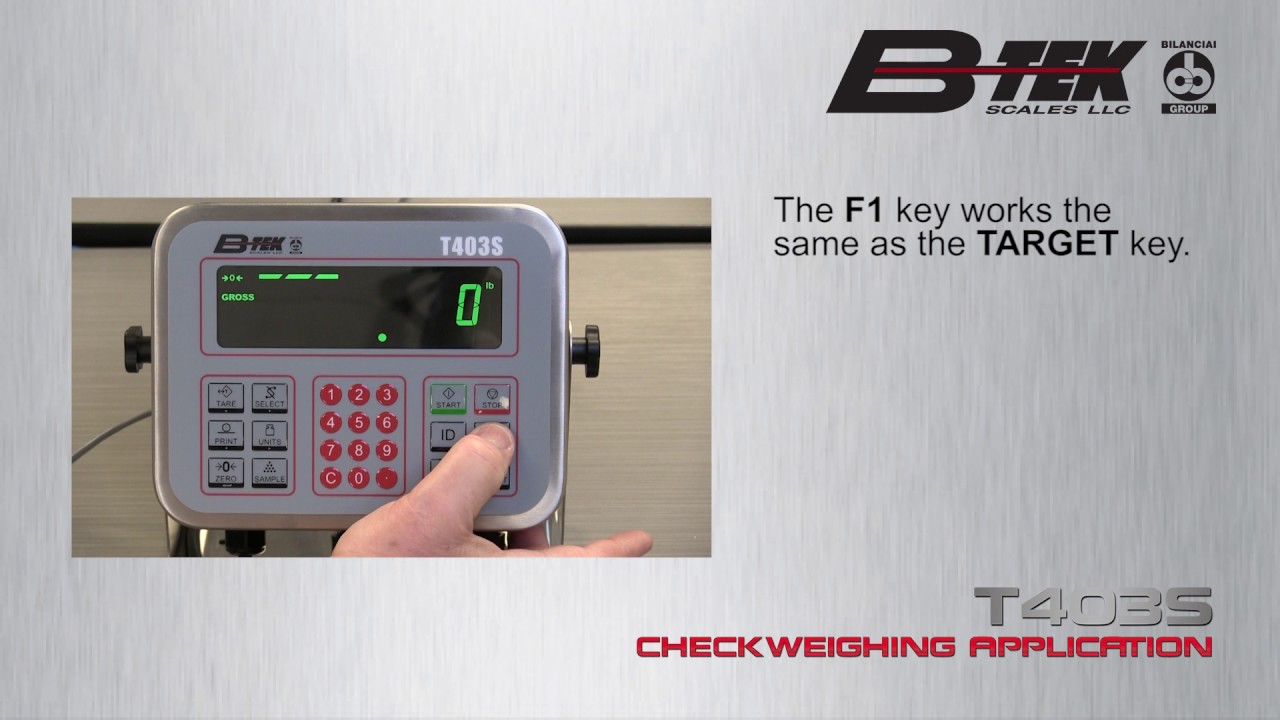 T403S Checkweighing Application - YouTube