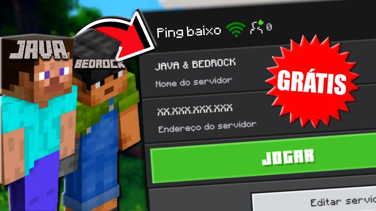 Como CRIAR um SERVIDOR JAVA e BEDROCK de GRAÇA MINECRAFT = (realms ...