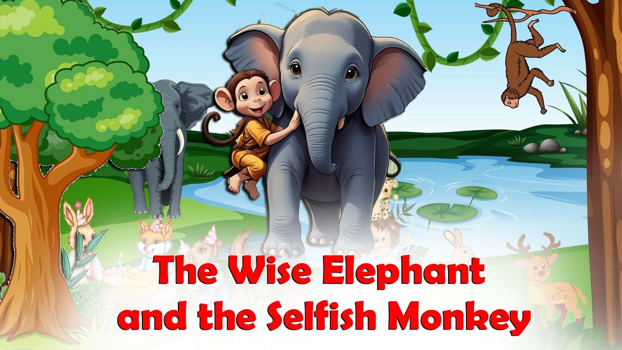 The Wise Elephant and the Selfish Monkey | #cartoon #cartoons #cat # ...