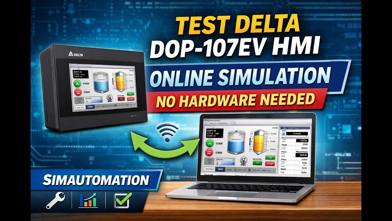 Delta DOP-107EV HMI Without Hardware Using Simulation Mode | Testing ...