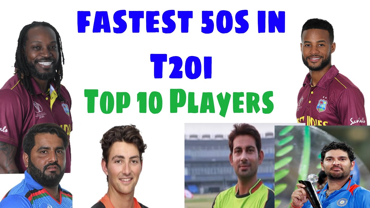 Fastest fifties in T20I career | T20 fastest fifties || Top 10 Fastest ...
