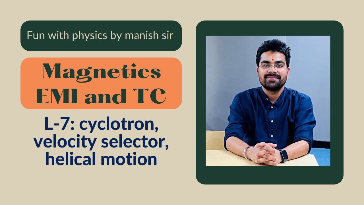 L-7 cyclotron, velocity selector, helical path,revolving electron and ...