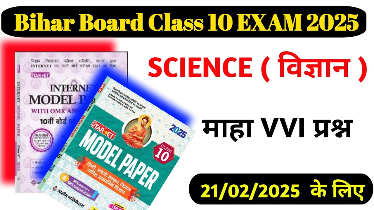 model paper 2025 class 10 science target board exam |science vvi ...
