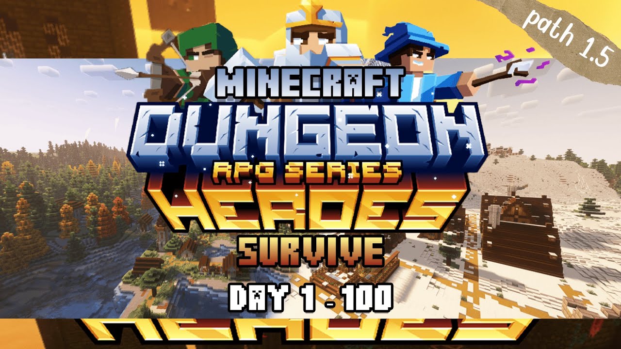เอาชีวิตรอดในโลก dungeon heroes (rpg series) 100วัน พาท 1.5 - YouTube