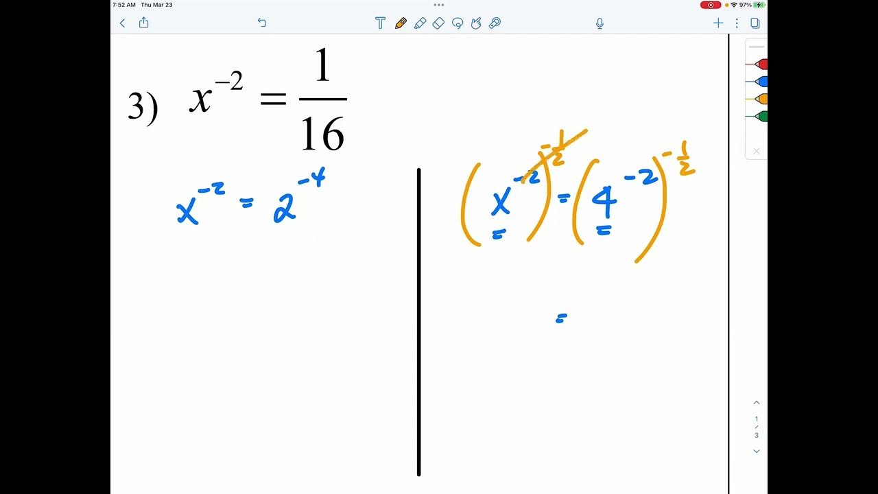 [Alg2] Solving Exponential Equations: WS #3 (Day 4) - YouTube