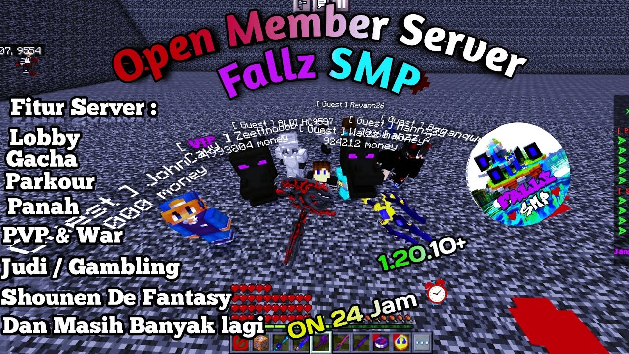 open member server Fallz SMP versi 1.20.10+ Rame coy server nya, jangan lupa join - YouTube